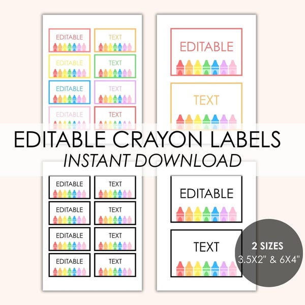 Editable Pdf Labels - Etsy