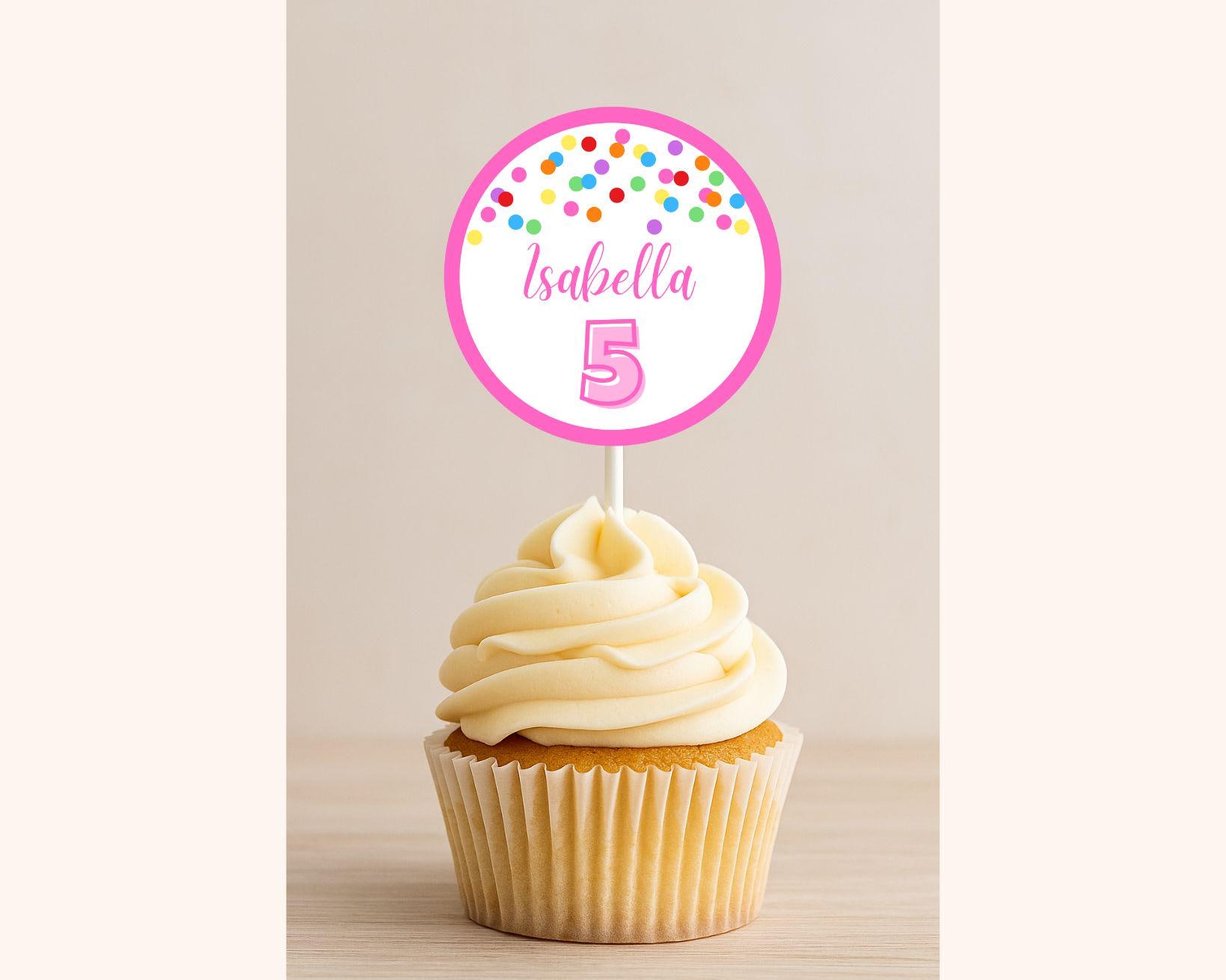 Personalized Birthday Printable – Name & Age – 2" Round Tags • Stickers ...