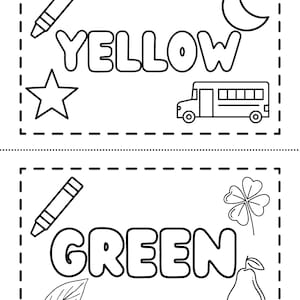 Coloring Pages Printable 11 Colors Half Sheets Learning Colors and ...