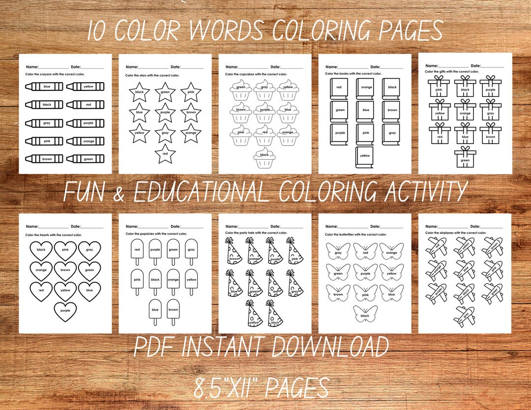 Color Recognition Worksheets | Printable Coloring Activity | Learn ...