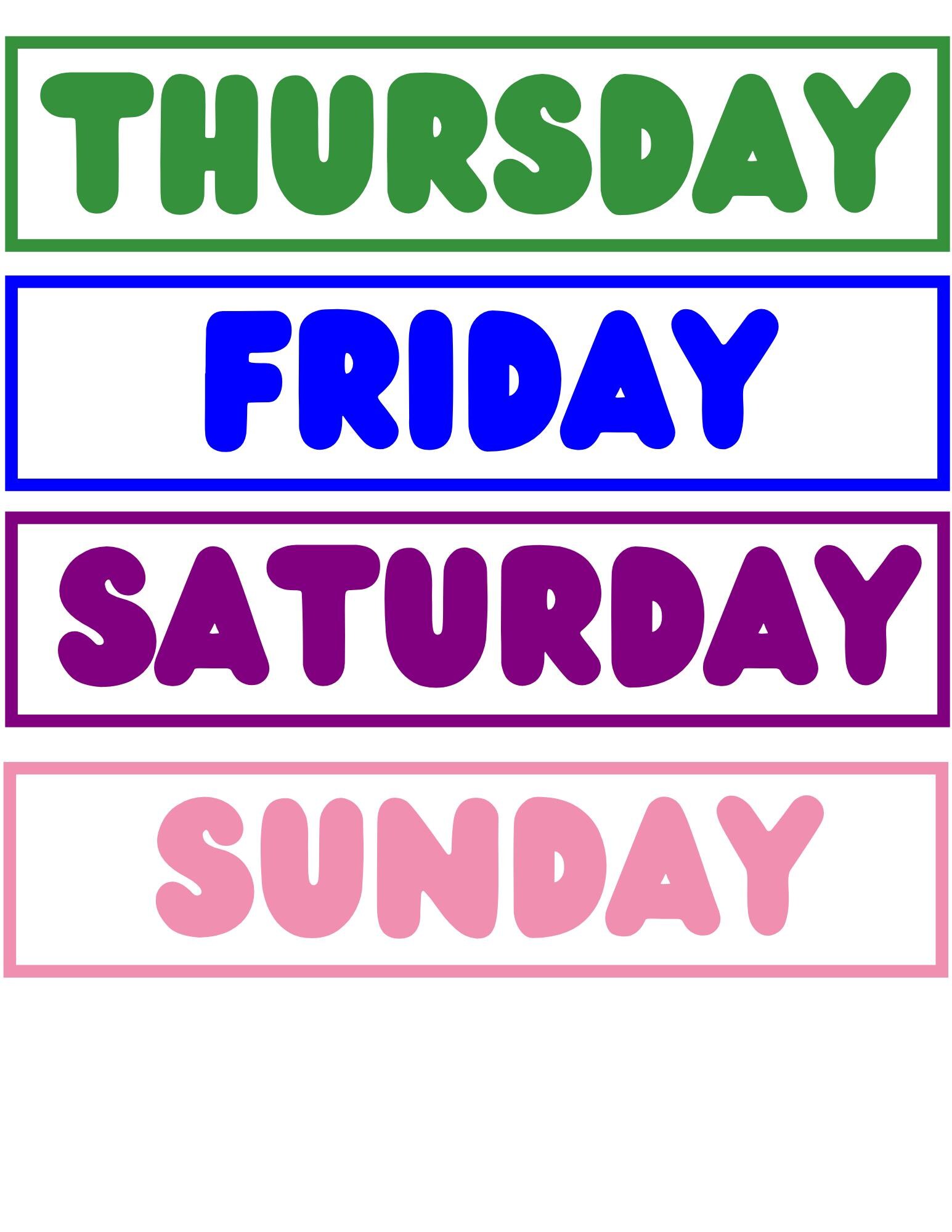 Printable Months of the Year and Days of the Week Cards Early Learning ...