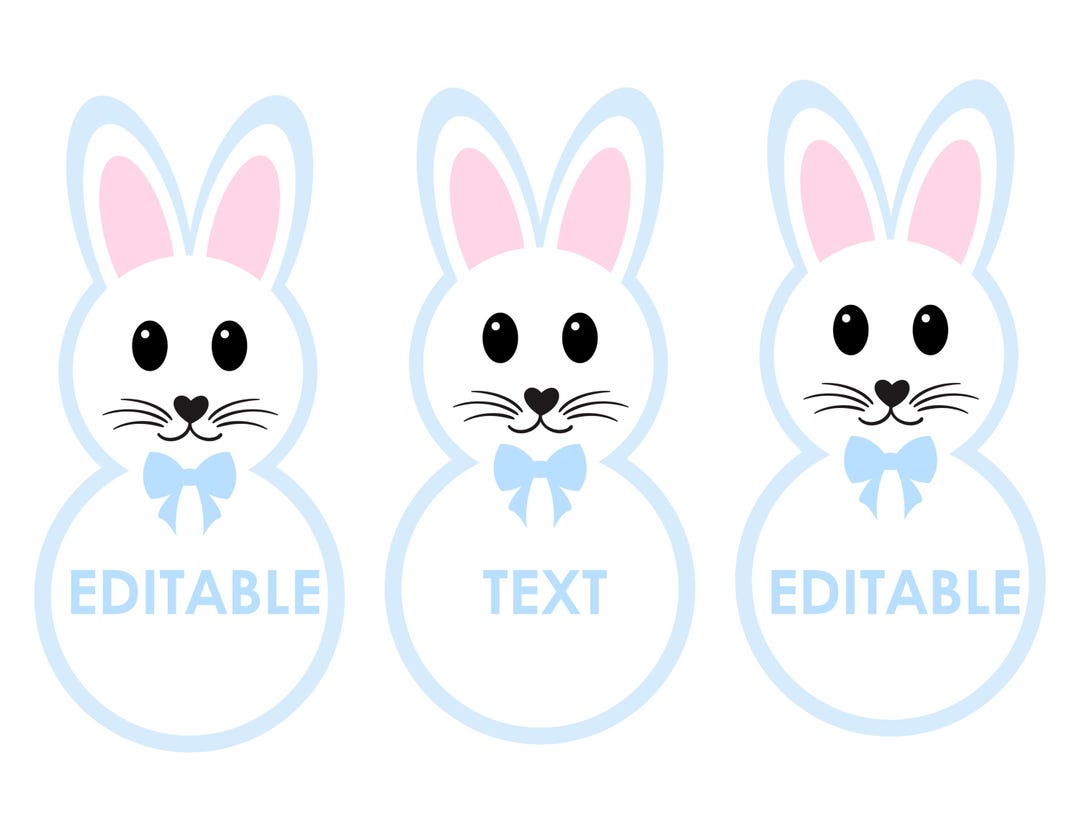 Editable Bunny Tags | Easter Name Tags | Printable Easter Labels ...