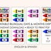 Days and Months English and Spanish Printable | Crayon-themed Classroom ...