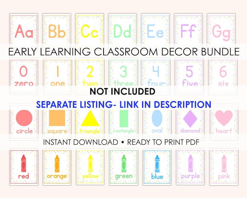 Shapes and Colors Posters + Flashcards + Coloring Pages Bundle | Bright ...