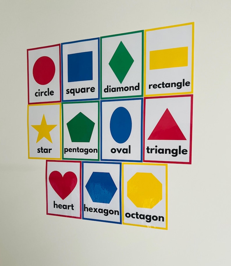 Printable Shapes Flashcards for Toddlers and Preschoolers Early ...