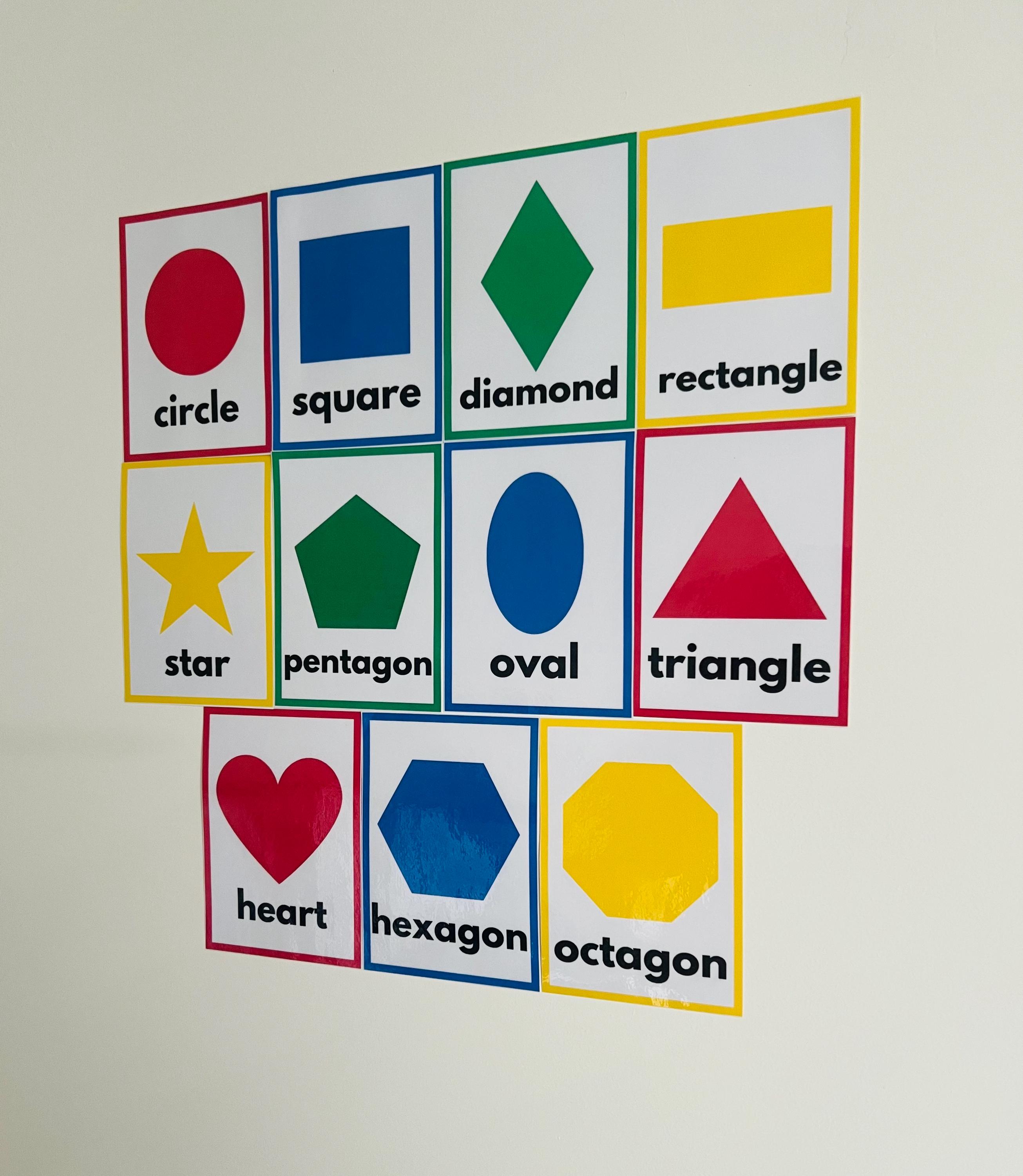 Shapes Flashcards Printable for Toddlers, Preschoolers | Early Learning ...