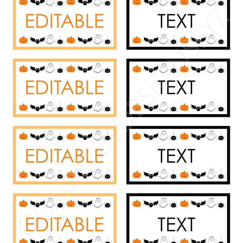 Bat Treat Bag Name Tags - Etsy