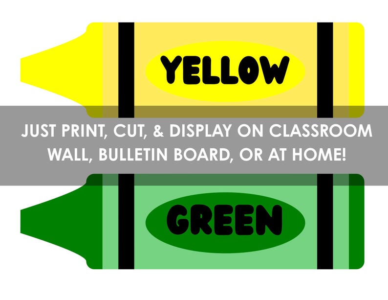 Crayon Cards Printable | 11 Colors | Learning Colors Cards | Colorful ...