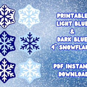 Printable Snowflakes - Winter Decor & Crafts - Ready-to-print PDF ...