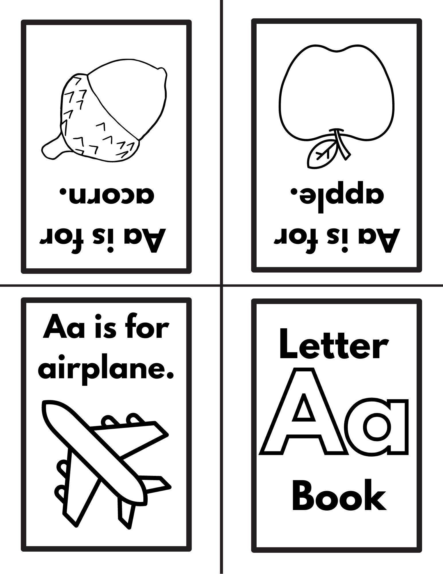 Printable ABC A to Z Mini Books for Preschoolers Fun Alphabet Coloring ...