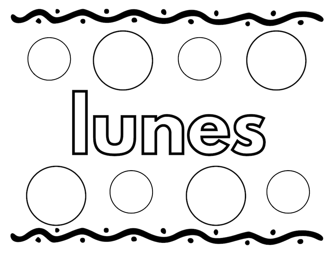 Printable 7 Days of the Week Coloring Pages in SPANISH for Toddlers and ...
