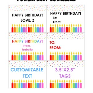 Editable Birthday Labels Printable | Colorful Party Labels Template ...