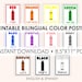 Bilingual Colors English and Spanish Printable Posters | Learning ...