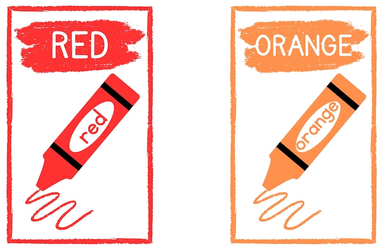 Printable Crayon Themed Learning Colors Cards | Colors Flashcards ...