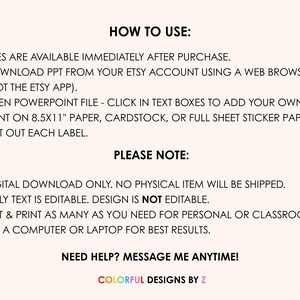 Editable Birthday Labels Printable | Colorful Party Labels Template ...