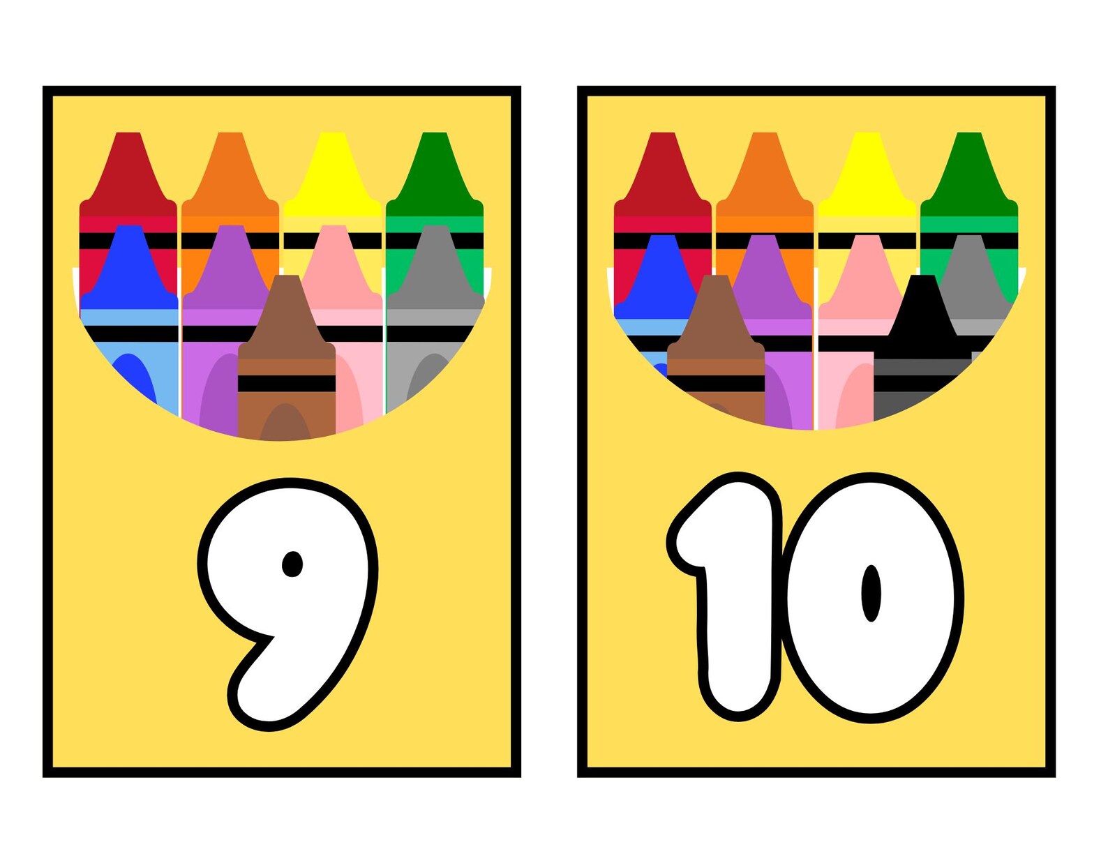 Crayon Numbers 1-10 Printable | Preschool Display | Early Learning ...