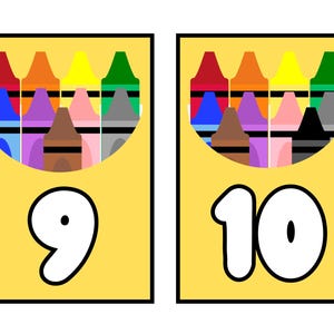 Crayon Numbers 1-10 Printable | Preschool Display | Early Learning ...