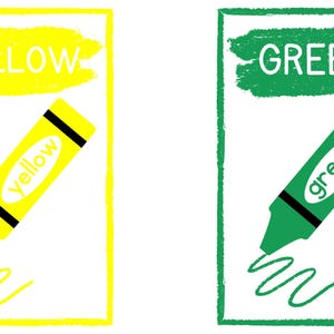 Printable Crayon Themed Learning Colors Cards Colors Flashcards ...