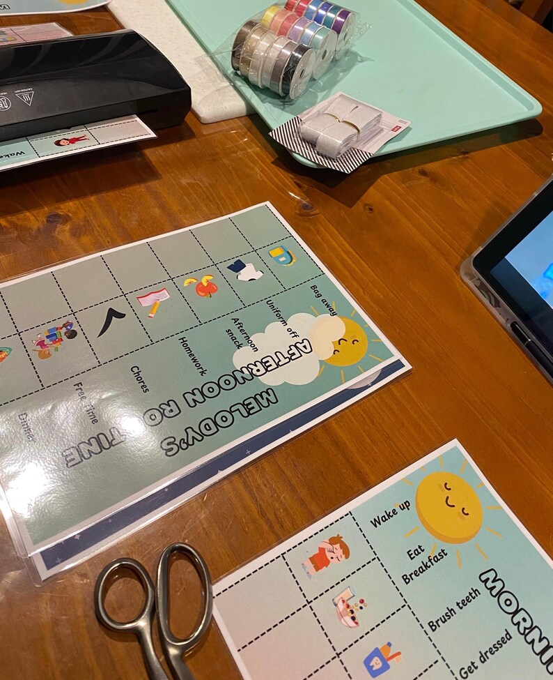 Flip Chart Chore Chart, Foldable Routine Chart, Toddler Flip Routine ...