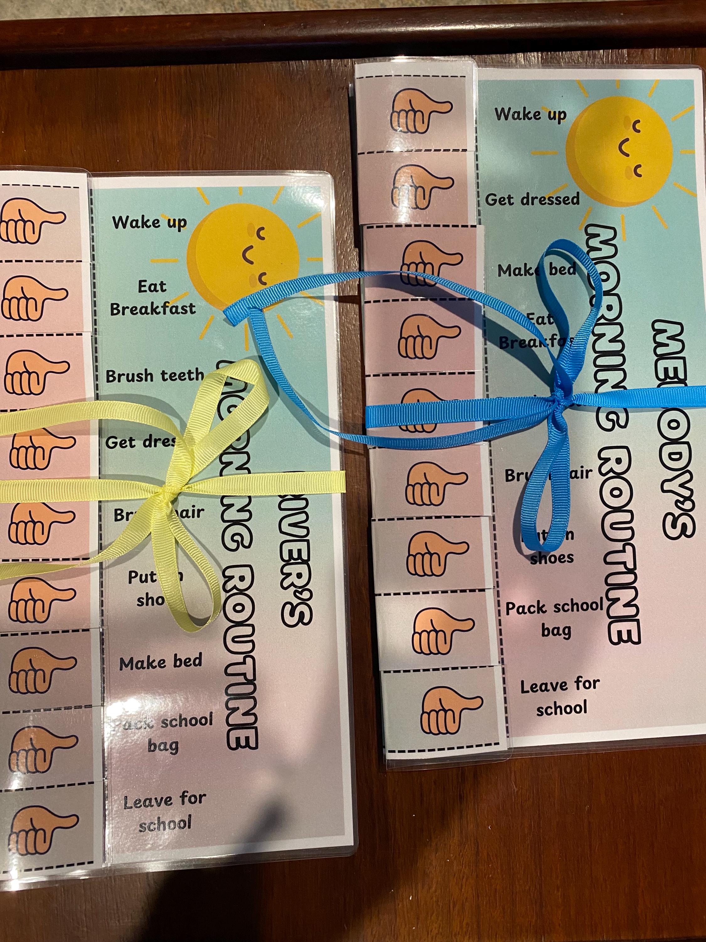 Flip Chart Chore Chart, Foldable Routine Chart, Toddler Flip Routine ...