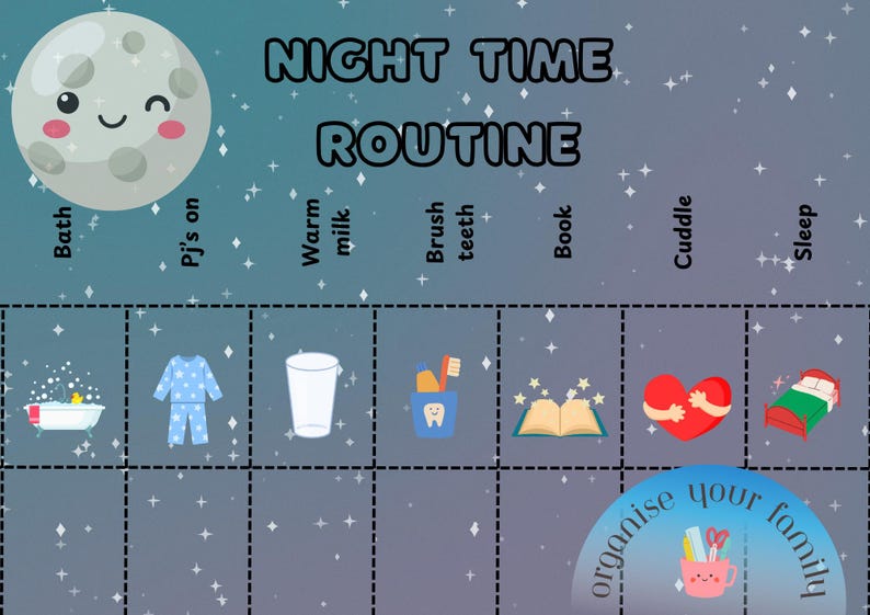 Editable Morning, Afternoon and Bedtime Routine Flip Chart, Printable ...