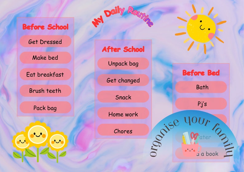 Kids Daily Routine, Routine Chart, My Daily Routine, Before School ...
