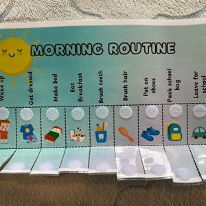 Flip Chart Chore Chart, Foldable Routine Chart, Toddler Flip Routine ...