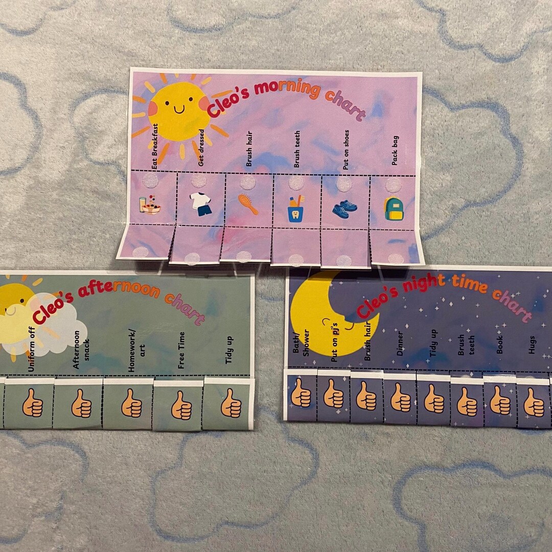 Flip Chart Chore Chart, Foldable Routine Chart, Toddler Flip Routine ...