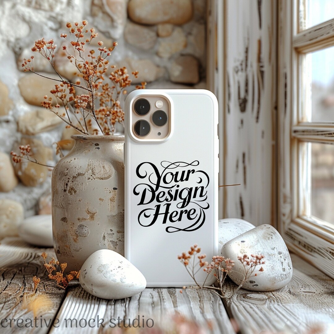 Floral Smartphone Case Mockup, Blank iPhone Case Mockup, Phone Case ...
