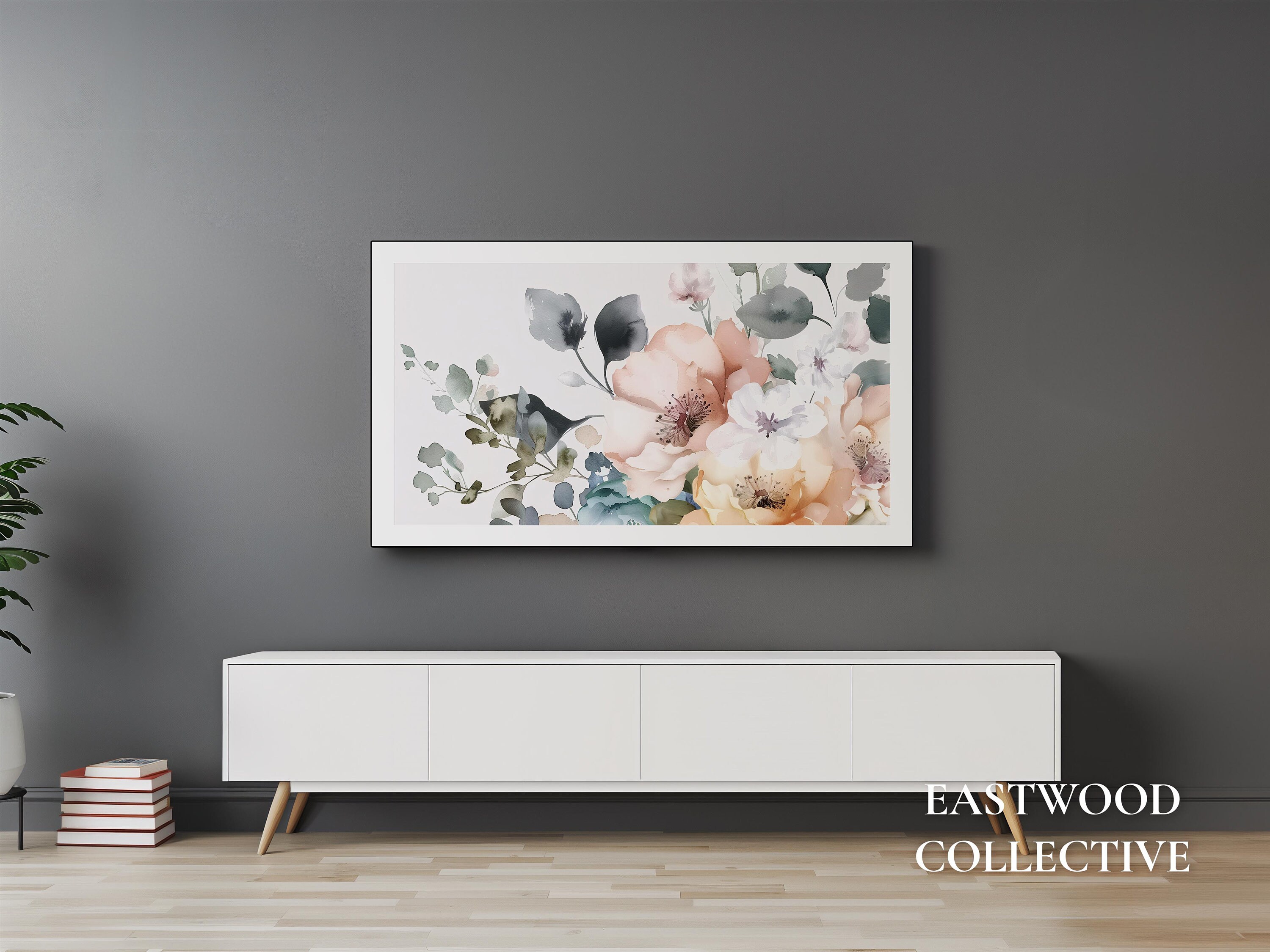 Frame TV Artwork: Soft Pastel Art, Lightacademia, Flower Desktop ...