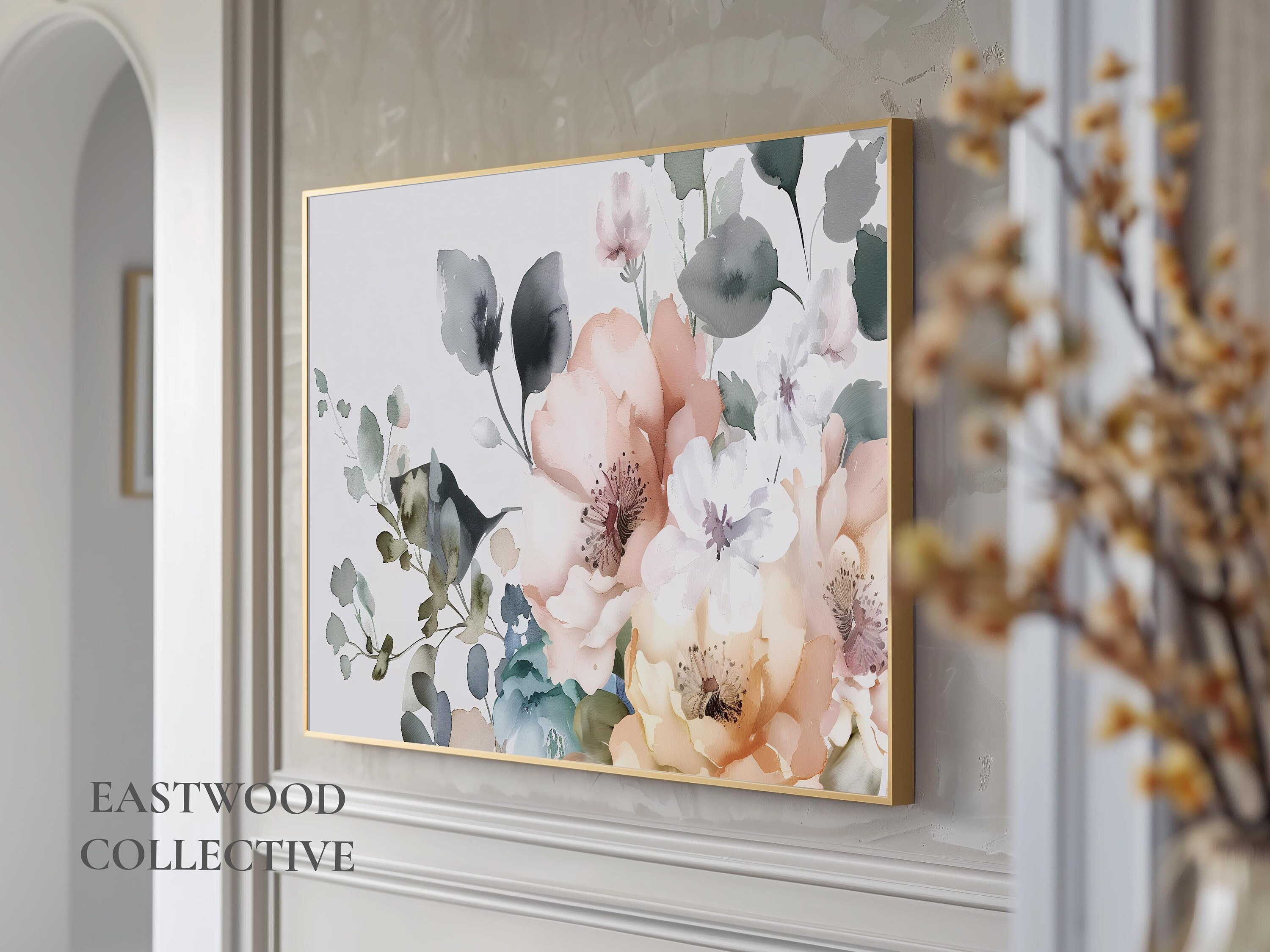 Frame TV Artwork: Soft Pastel Art, Lightacademia, Flower Desktop ...