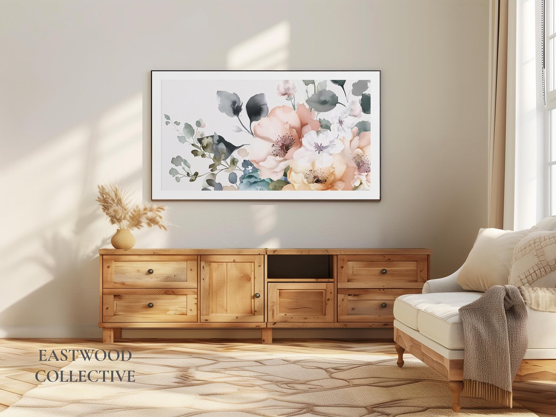 Frame TV Artwork: Soft Pastel Art, Lightacademia, Flower Desktop ...
