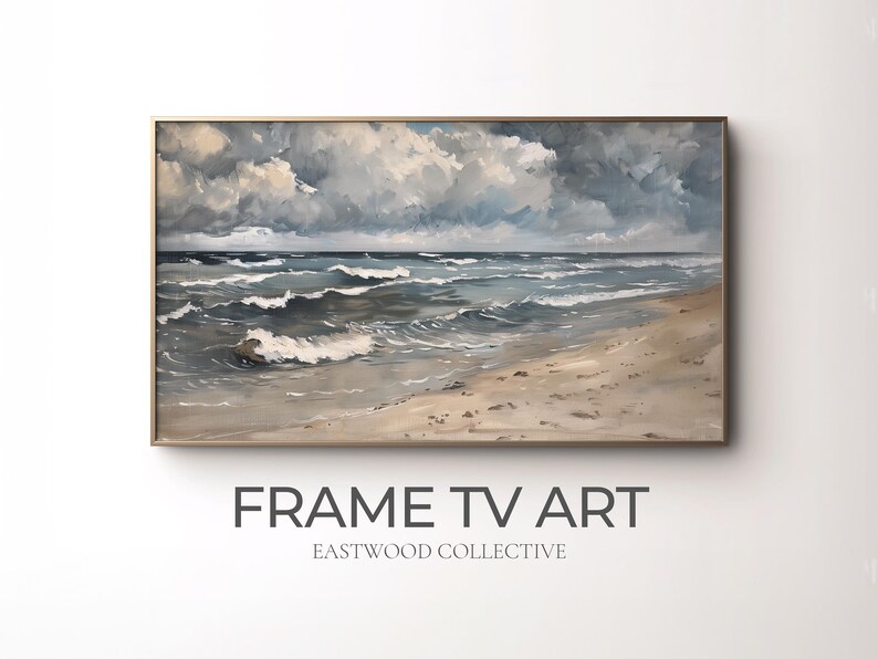 Frame TV Artwork: Beach Scene, Ocean Background, Beach Background ...