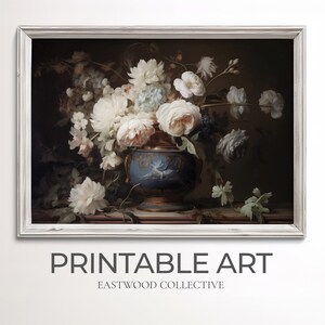 Digital Printout: Floral Still Life, Rococo Art, Baroque Art, Classical ...