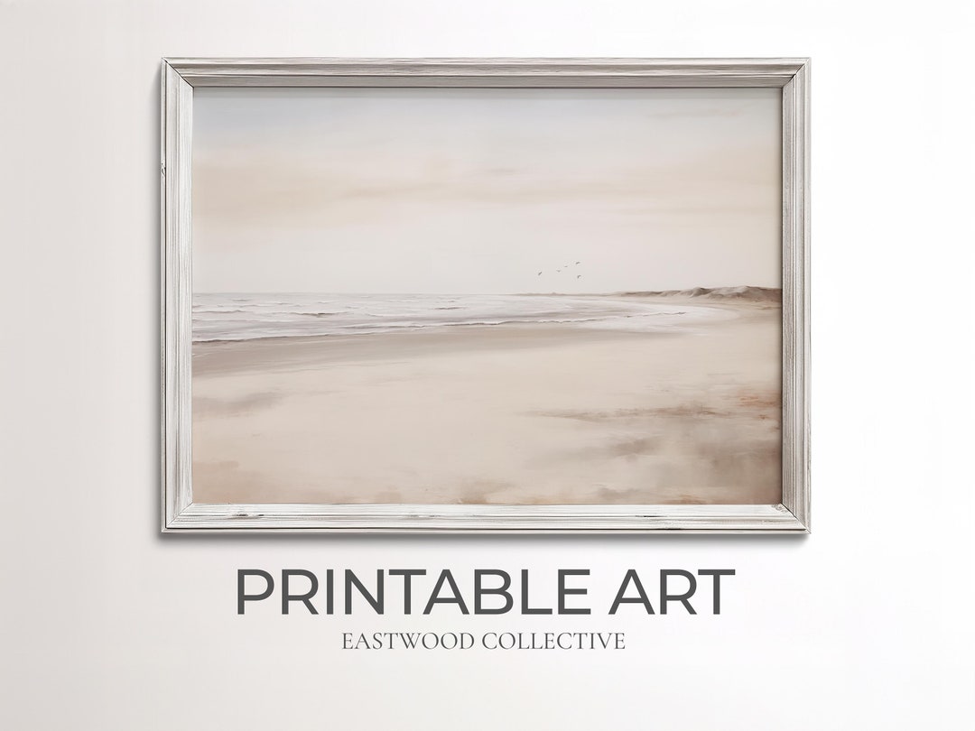 Digital Printout: Beach Scene, Ocean View, Beach Background, Sea Scape ...