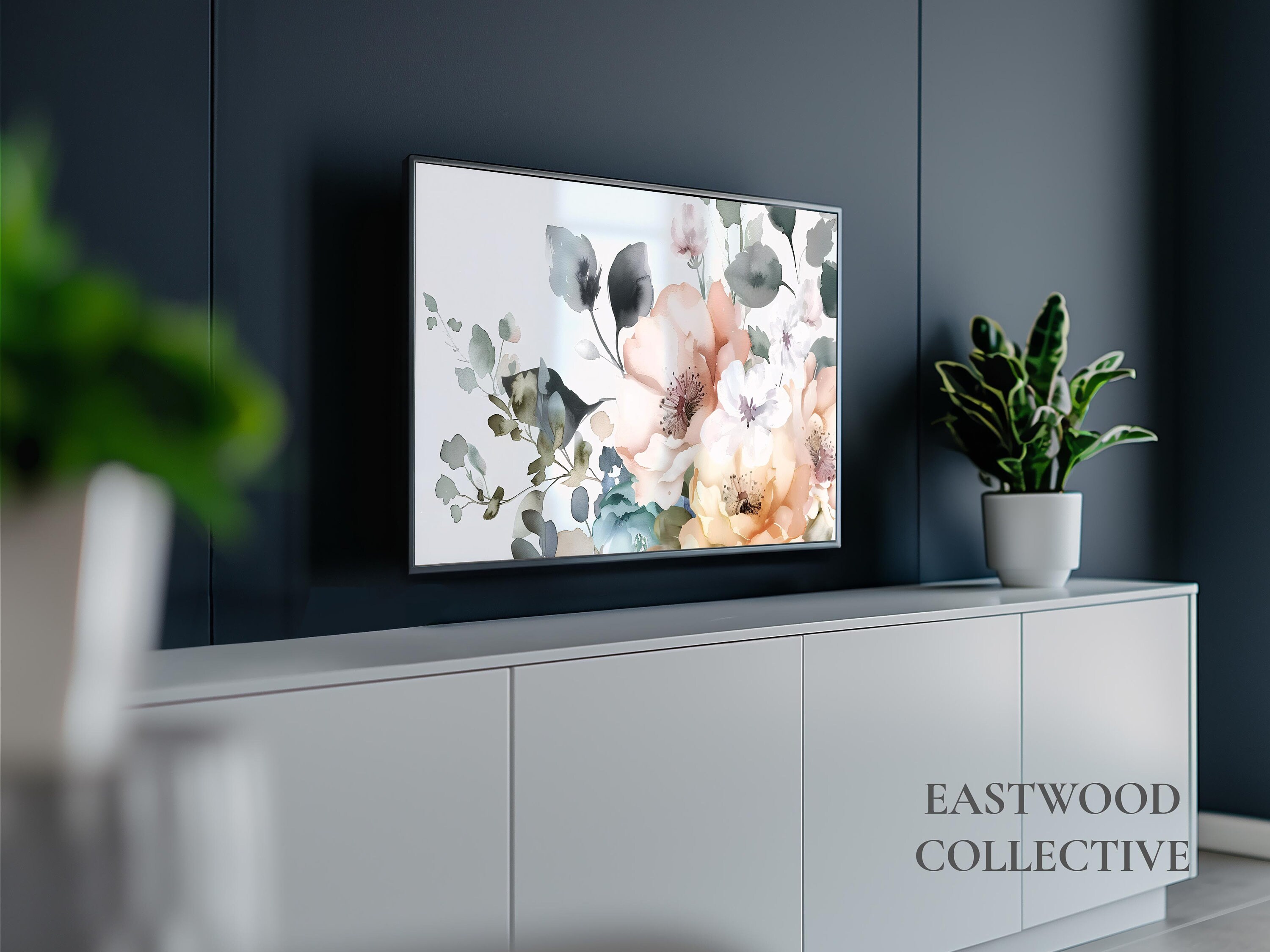 Frame TV Artwork: Soft Pastel Art, Lightacademia, Flower Desktop ...