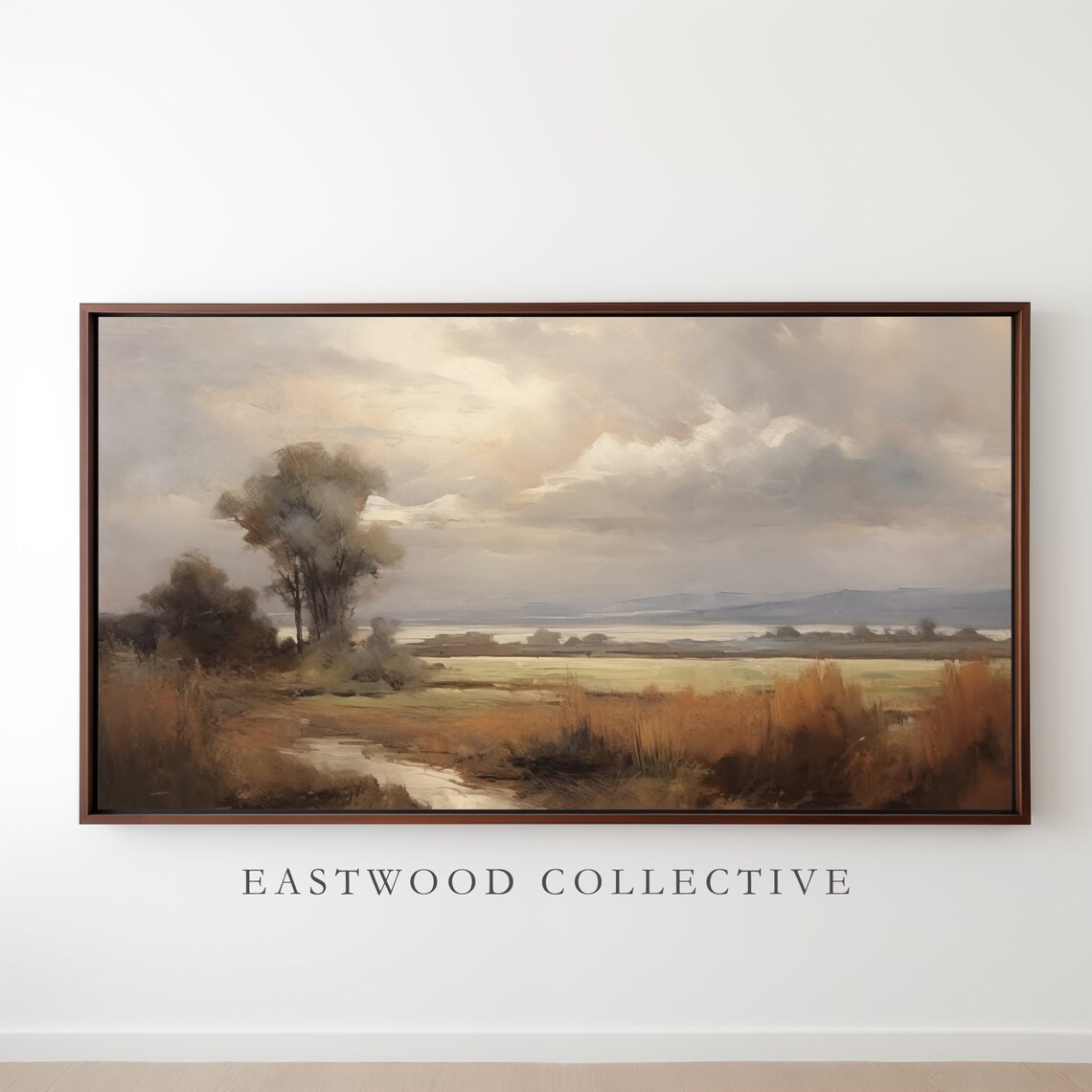 Frame TV Art Sunset Serenade Warm Golden Hues, Reflective Calm Frame TV ...