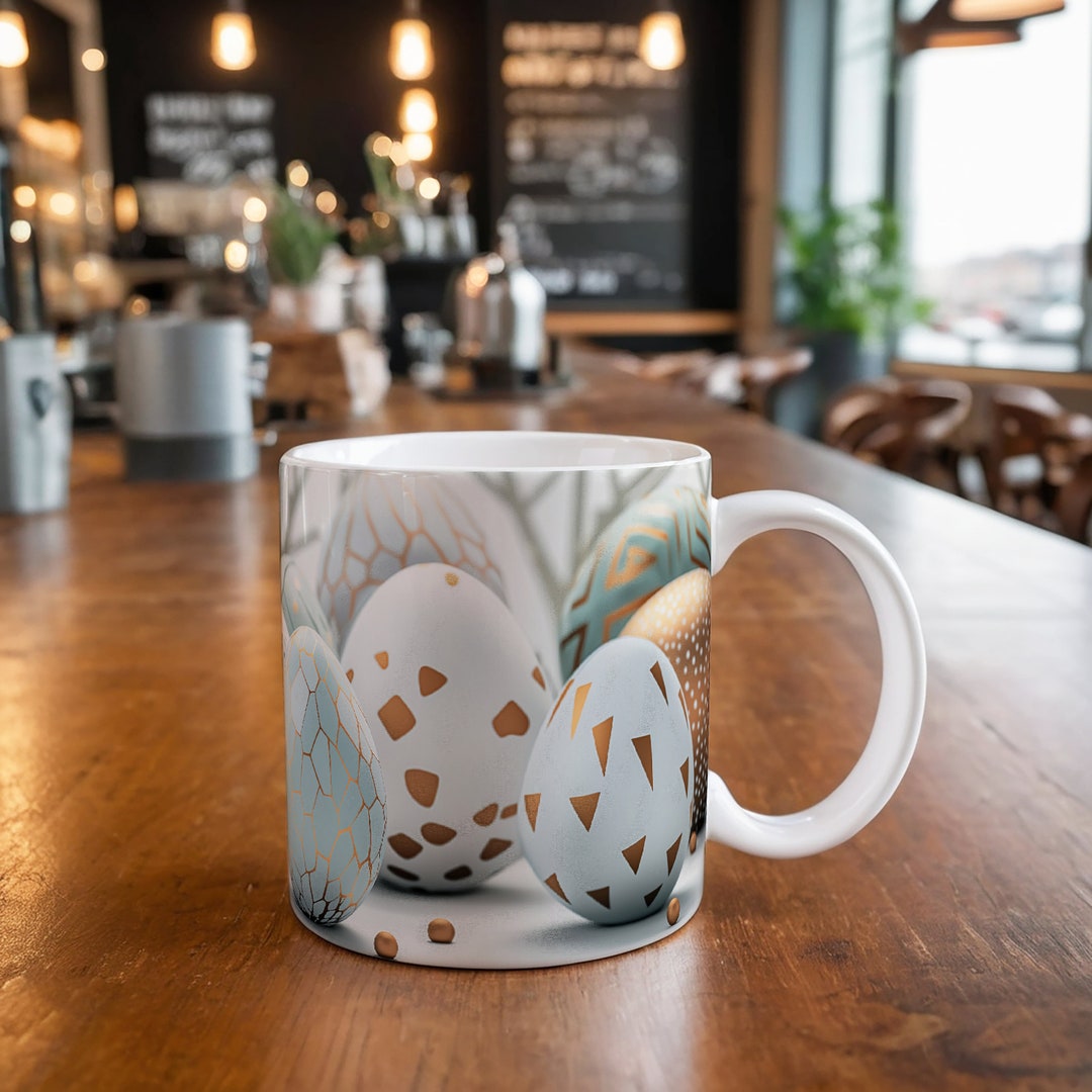 Easter Egg Mug Wrap, 11oz and 15oz Mug Template Sublimation Design ...