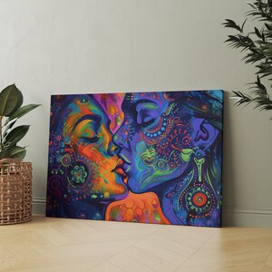 Radiant Unity: Psychedelic LGBTQ+ Love Canvas Art Print - Etsy