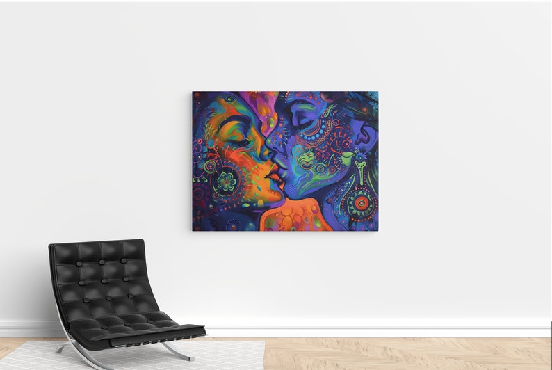 Radiant Unity: Psychedelic LGBTQ+ Love Canvas Art Print - Etsy