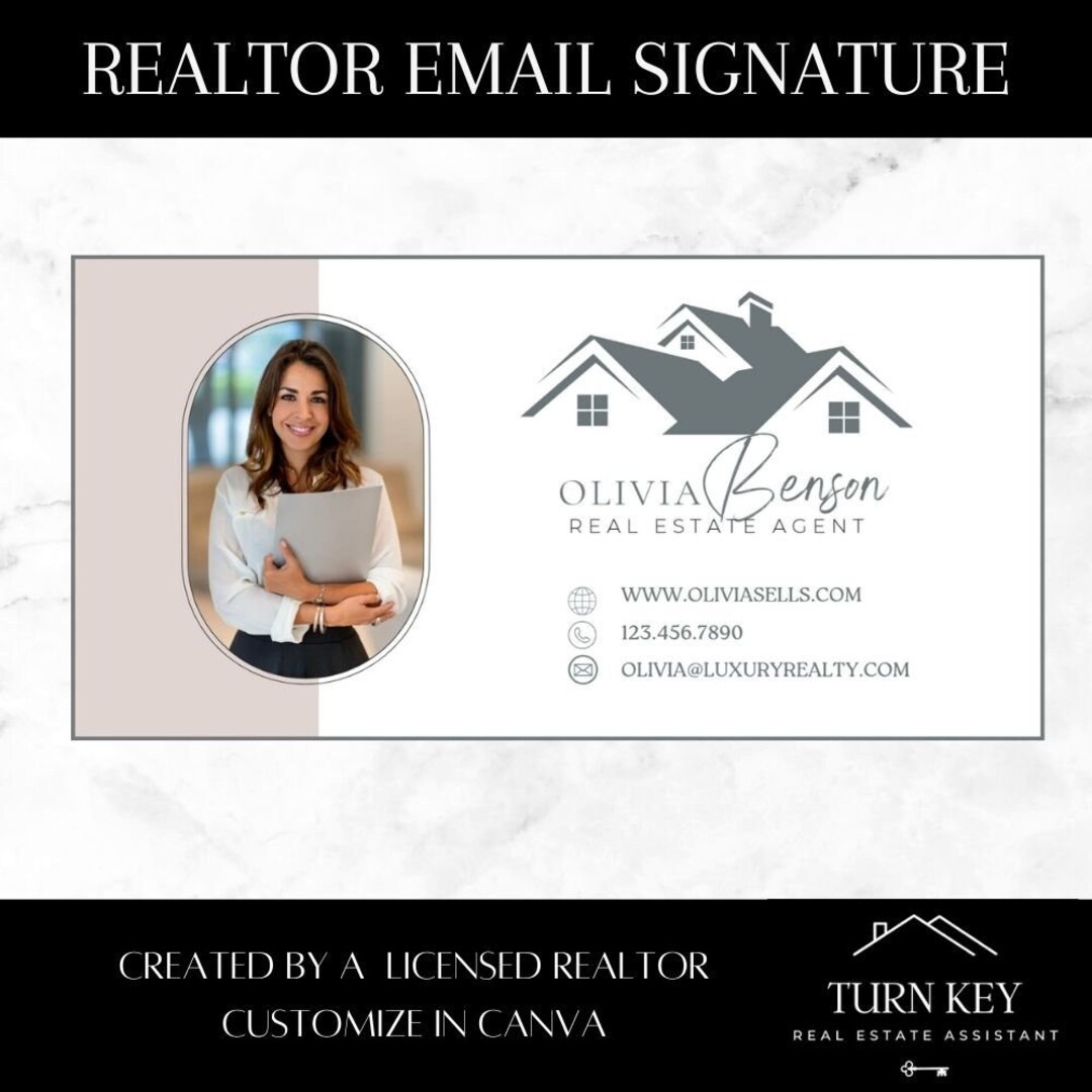 Realtor Email Signature Gmail Signature Realtor Templates Canva ...