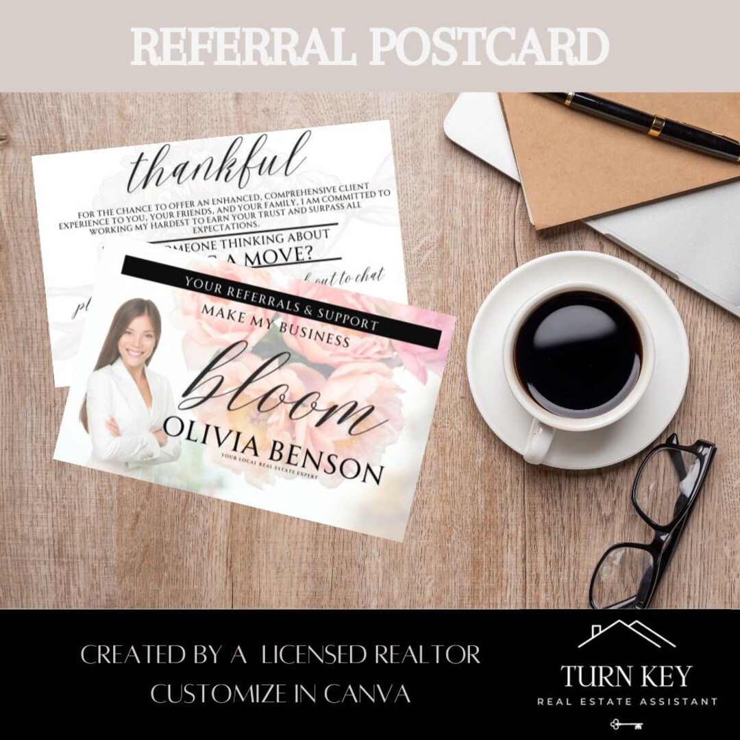 Real Estate Spring Postcard Your Referrals Make My Business Bloom Card ...