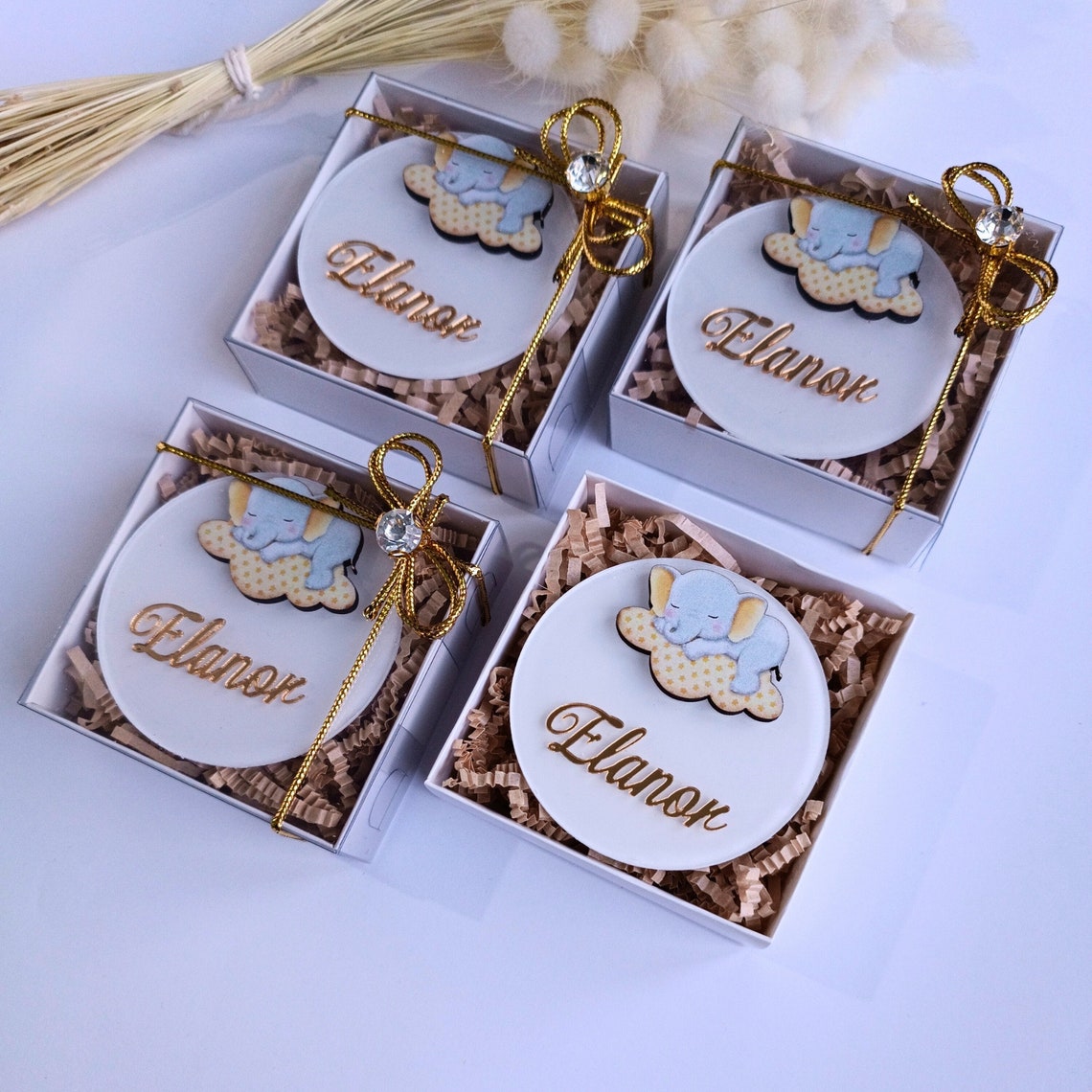 Elephants Clipart Magnet, Birthday Party Favors, 1st Birthday Magnet ...