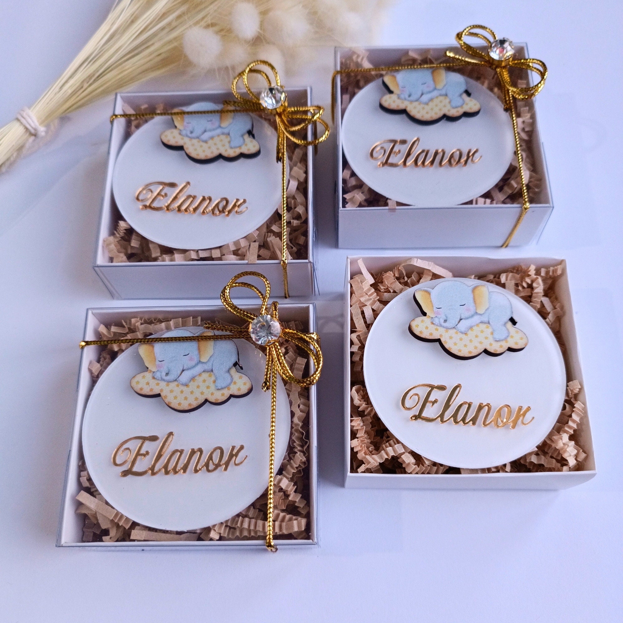 Elephants Clipart Magnet, Birthday Party Favors, 1st Birthday Magnet ...