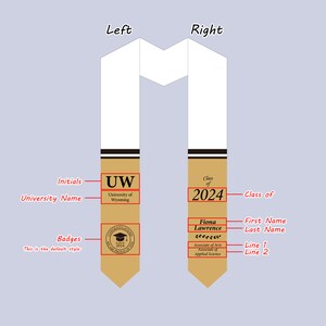 Personalized Graduation Stole,custom Graduation Sashes,grad Gift, Gift ...