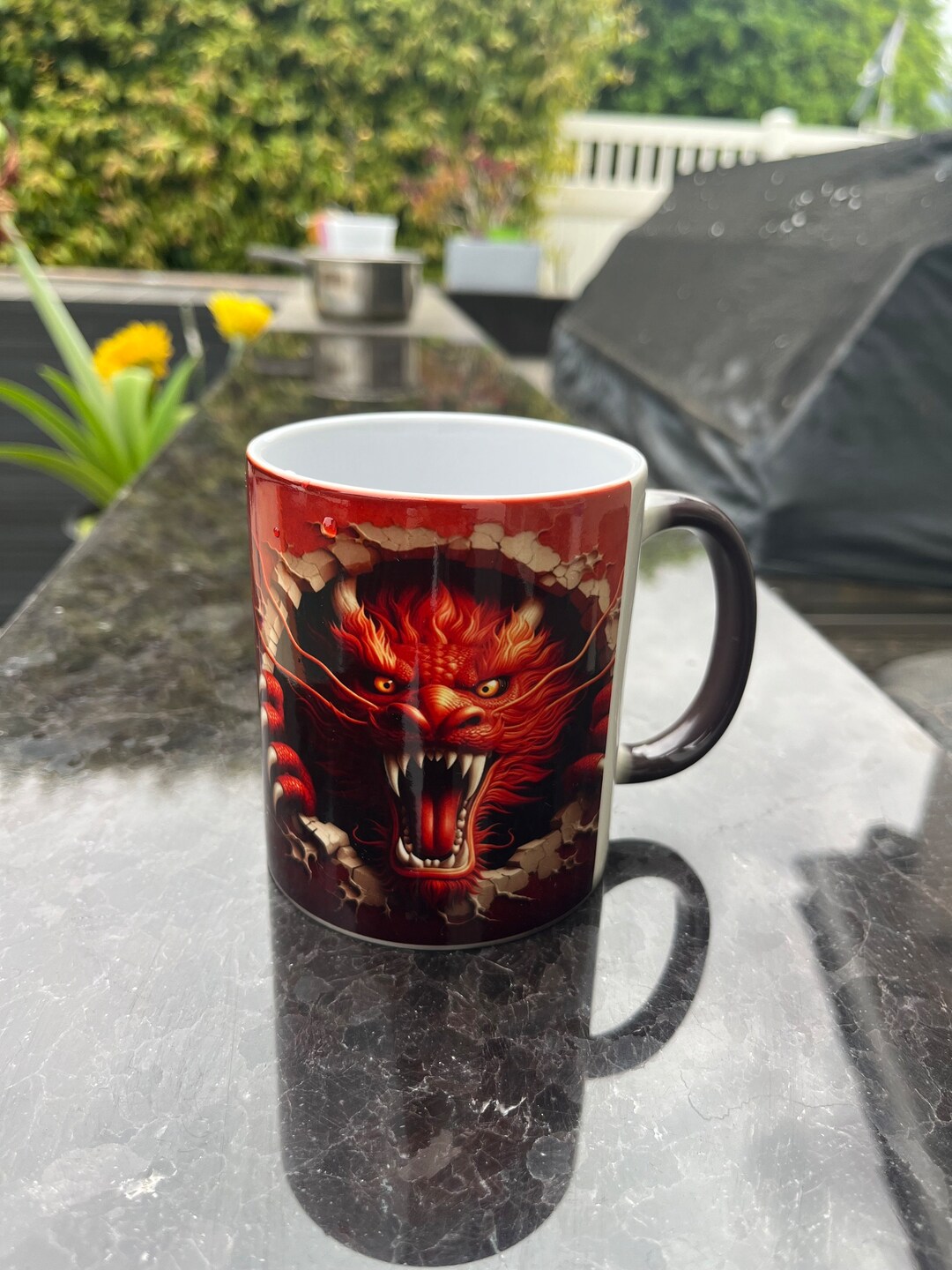 Red Chinese Dragon Mug, Heat Activation Chinese Magic Mug for Tea Lover ...