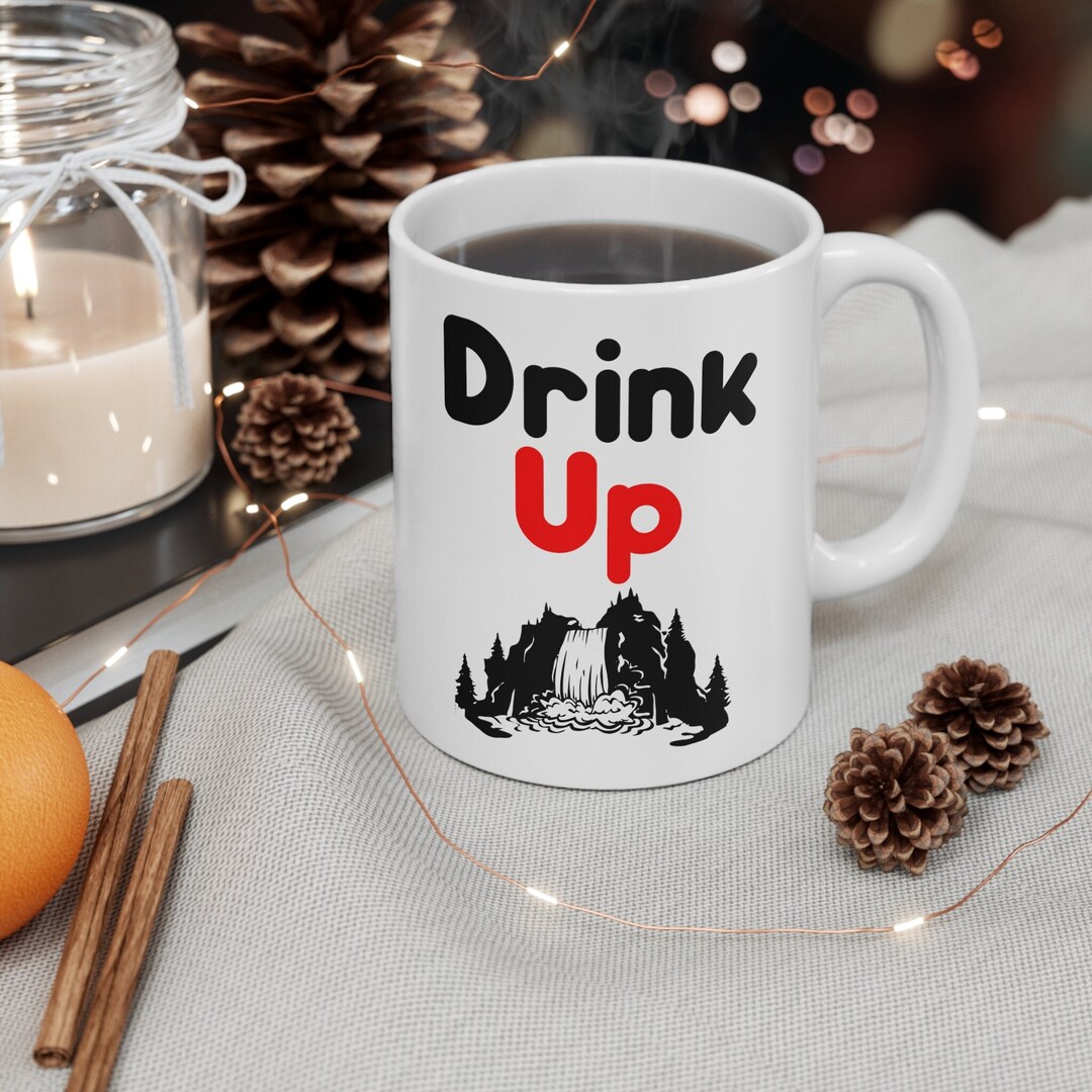 Cascading Waterfall Mug, Drink Water Reminder Gift, Drink Your Water ...