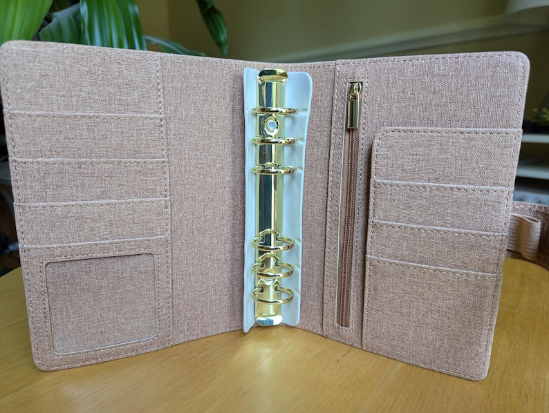 A6 Linen 6-ring Budget Binder: Minimalist Cash Organizer - Etsy