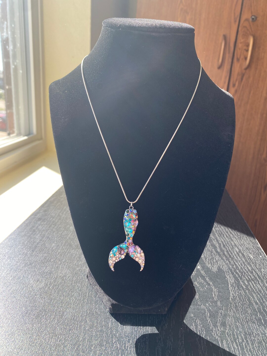 Jeweled Mermaid Tail Necklace - Etsy