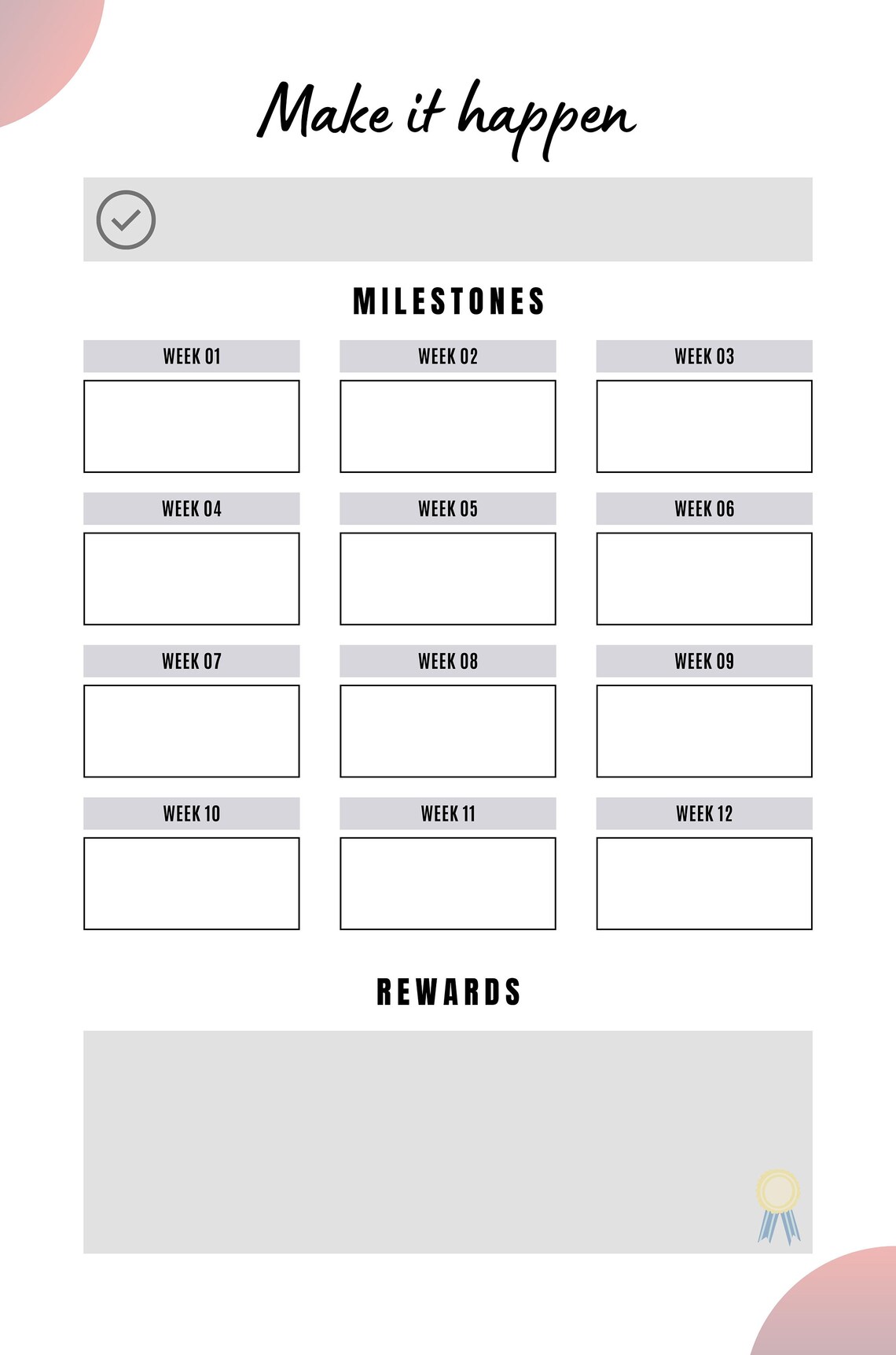 12 Week Weight Loss Planner - Etsy